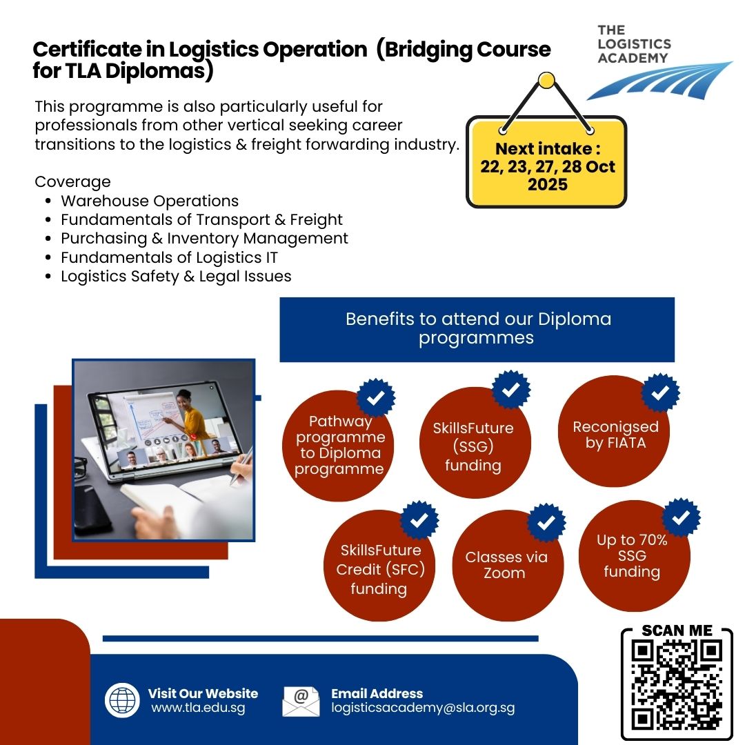 Certificate in Logistics Operations (Bridging Course for TLA Diplomas ...